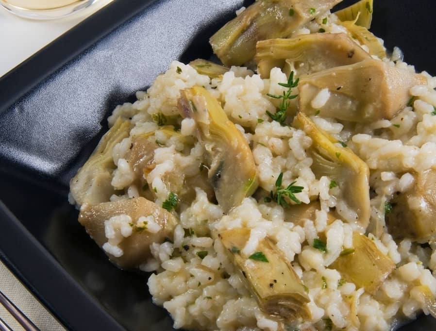 Risotto con carciofi surgelati. Facile e gustoso - Ricette in 30 minuti